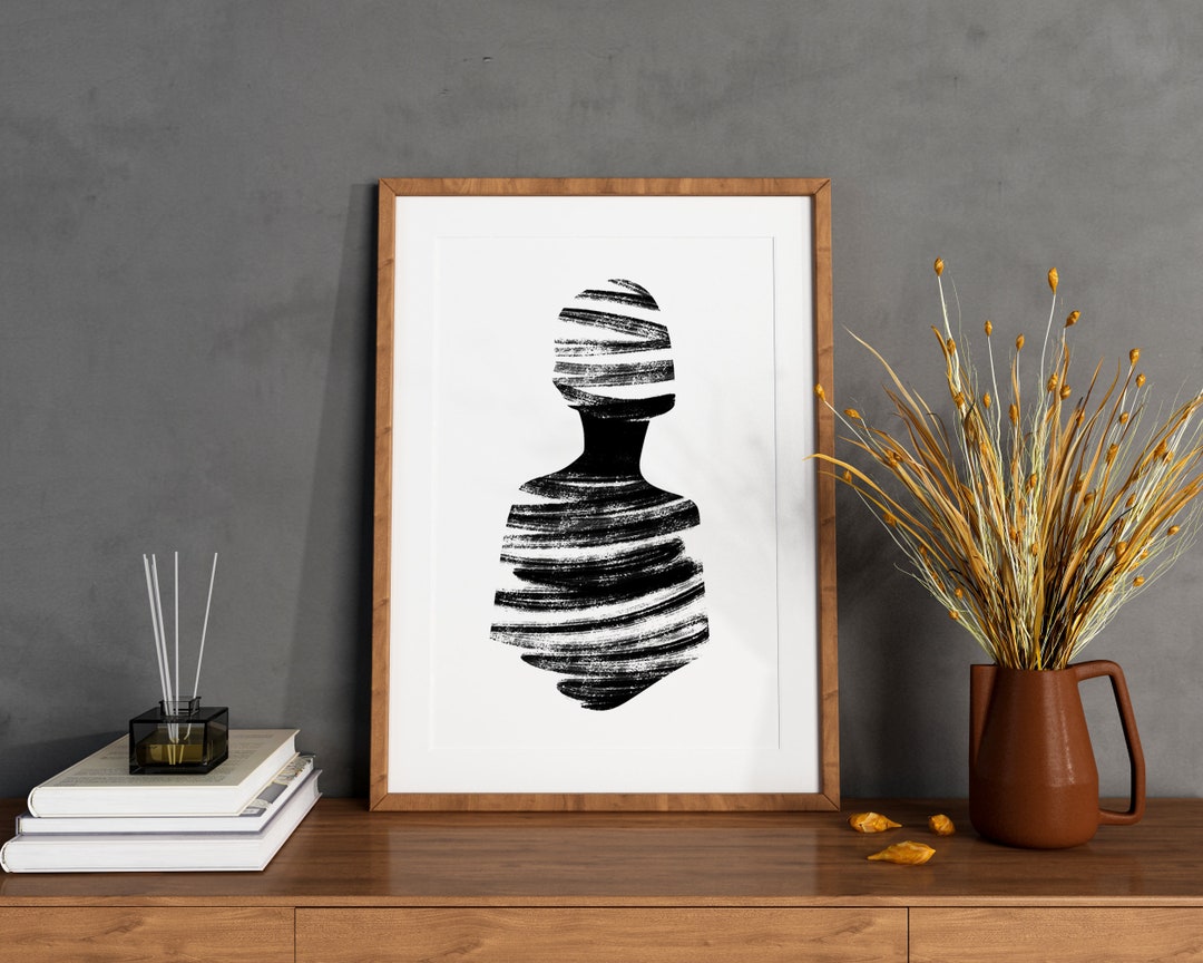 Abstract Wall Art, Black and White Wall Art, Printable Wall Art ...