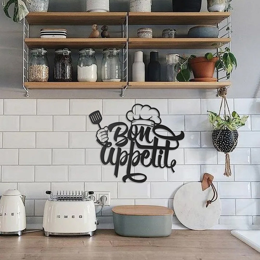 Metal Bon Appetit Kitchen Wall Decor, Kitchen Metal Art, Kitchen Signs ...