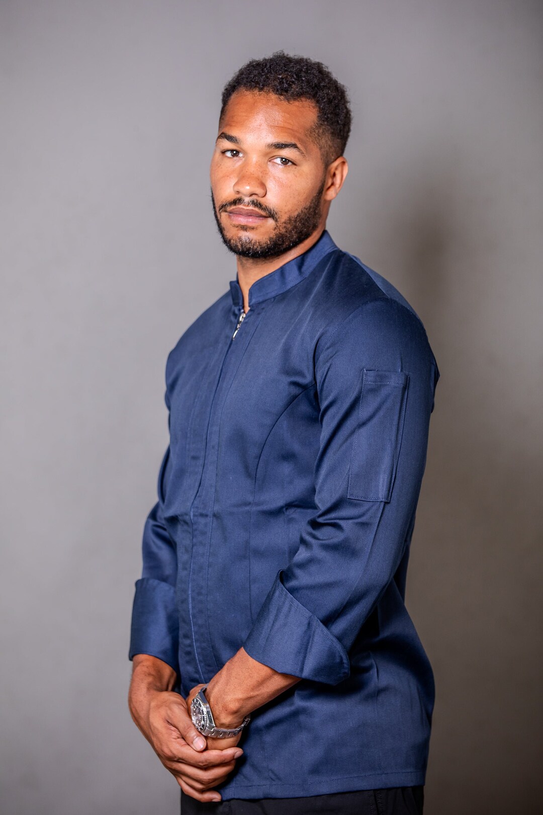 Custom Embroidered Chef Coat, Front Zipper Chef Jacket, Cooking Chef ...