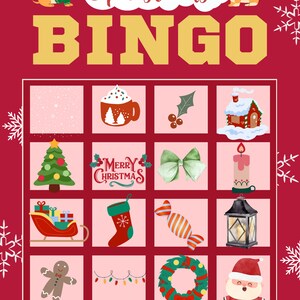 Printable Christmas Party Game, Bingo Cards, X5 for Children, Toddlers ...