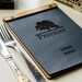 Wooden Menu Folder, Wine Menu Cover, Engraved Menu Holder, Restaurant ...