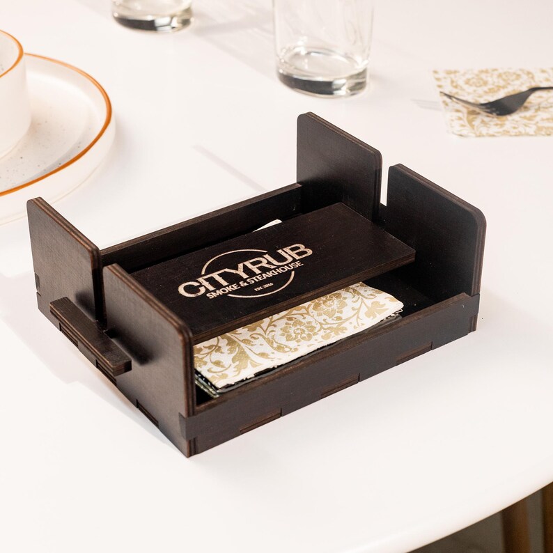 Wooden Napkin Organizer - Etsy