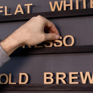 Wall Menu, Wooden Letter Board for Cafe - Etsy