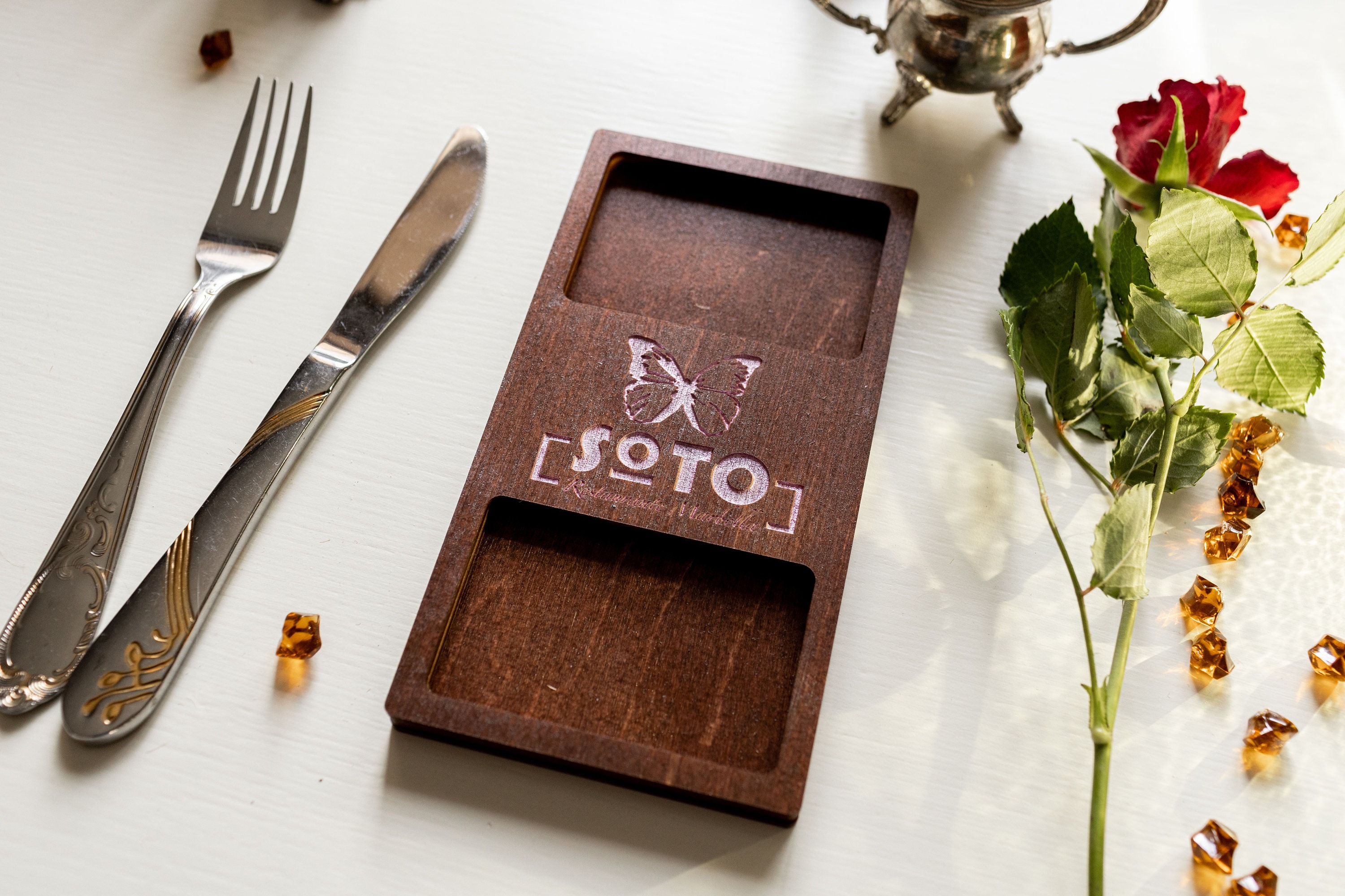Wooden Bill Holder, Check Holder for Restaurant, Unique Check Presenter ...