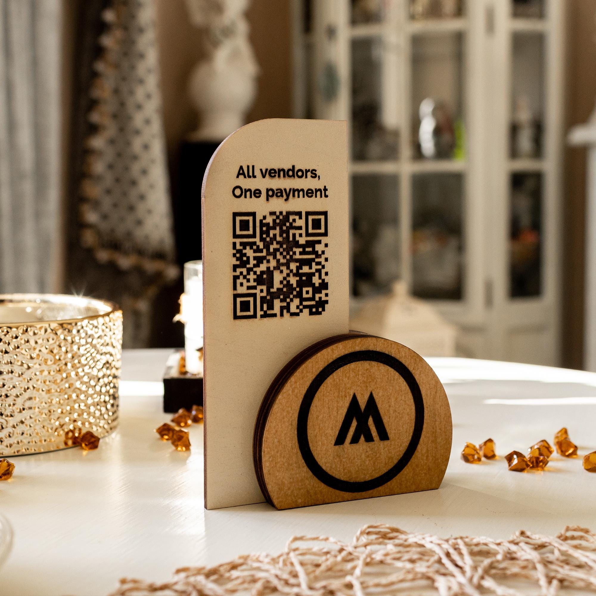 QR Code Menu Table Sign Double-sided - Etsy