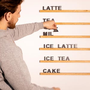 Restaurant Wall Menu, Wooden Letter Board for Cafe - Etsy