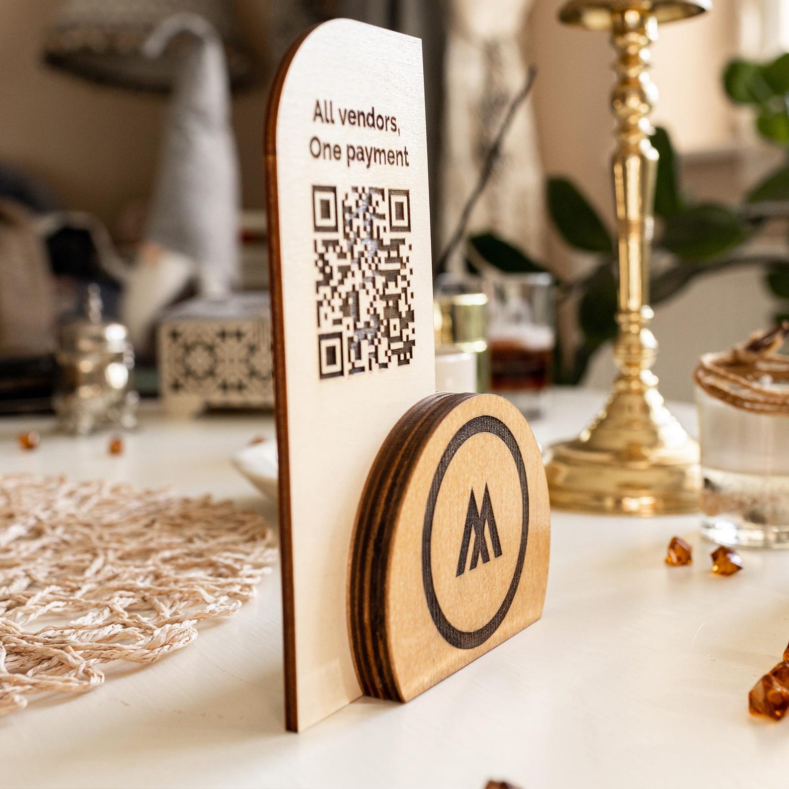 QR Code Menu Table Sign Double-sided - Etsy