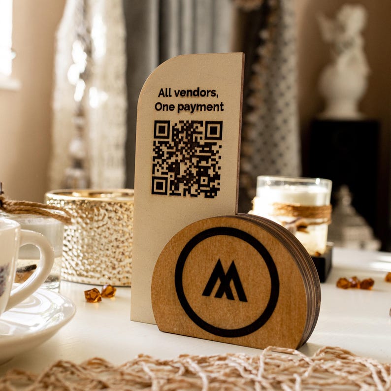 QR Code Menu Table Sign Double-sided - Etsy