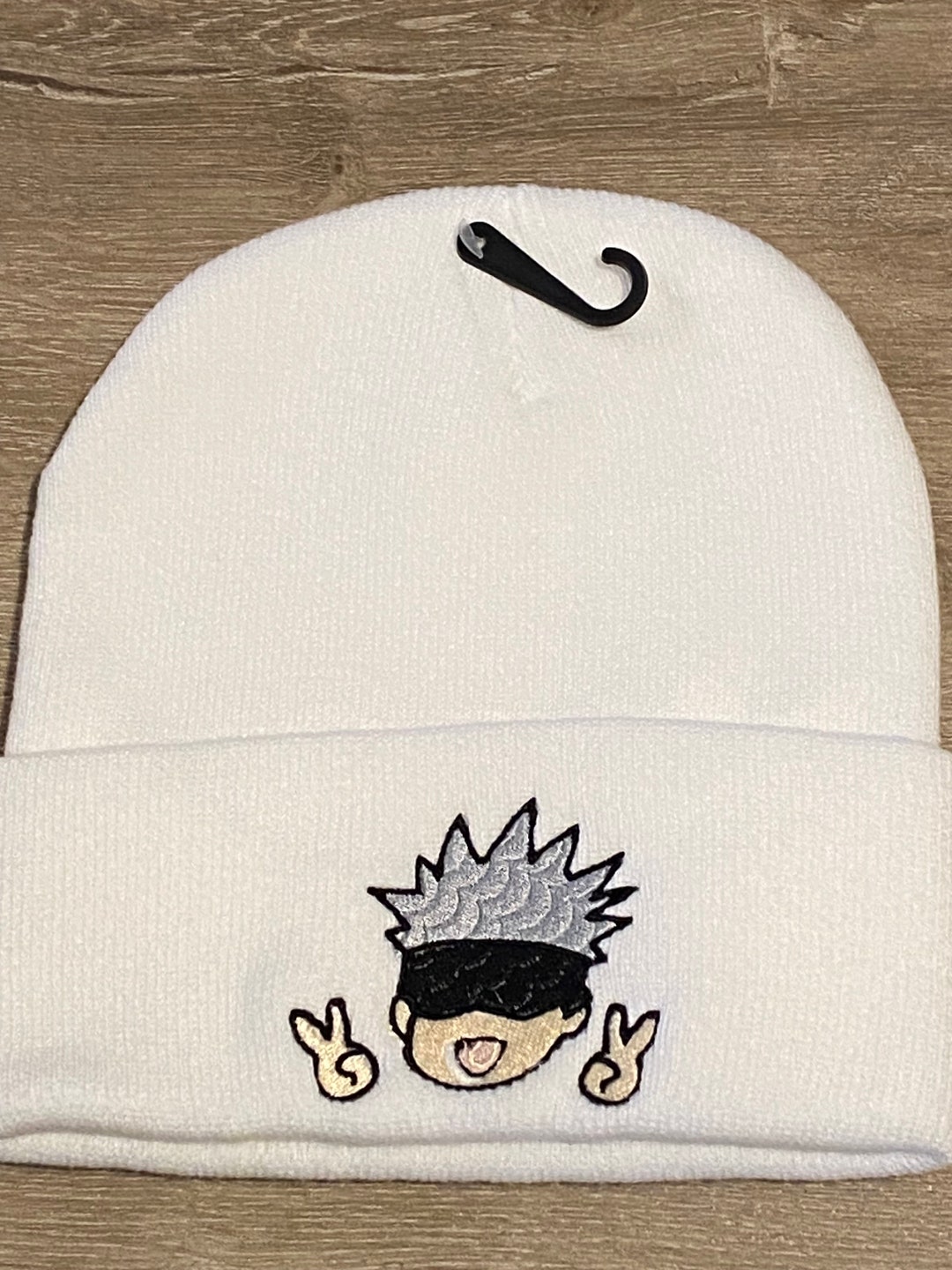 Anime Embroidered Jujutsu Kaisen Inspired Winter Cap, Adjustable Knit ...