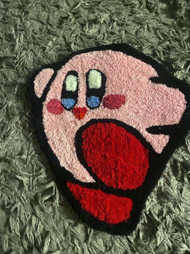 Kirby Nintendo, Kirby Rug, Girl Room Decor , Pink Room Decor , Kids ...