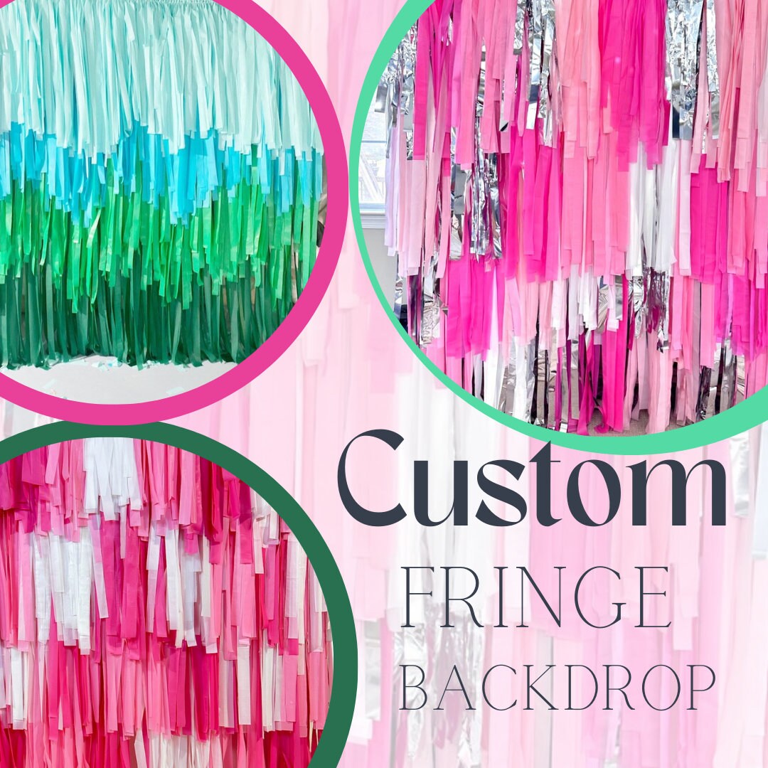 Plastic Customize Fringe Backdrop for Party Colorful Party - Etsy