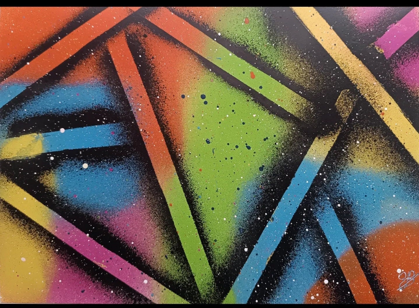 Spray Paint Art Burst of Color / Spray Paint Art / Modern Art / - Etsy