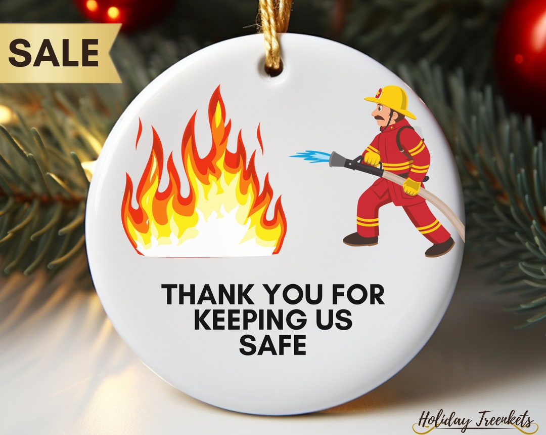 Thank You for Keeping Us Safe Christmas Ornament | Holiday Heroes Tree ...