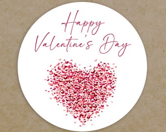 Happy Valentine's Day A Little Treat for Someone Sweet Circle Labels ...