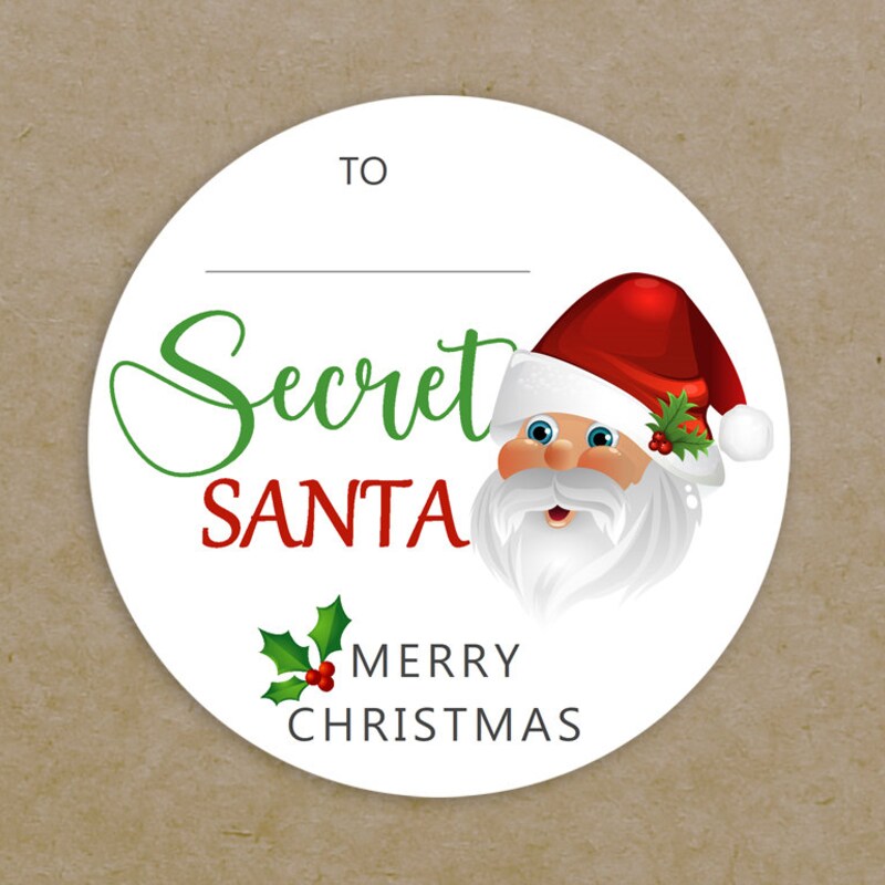 Secret Santa Labels - Etsy UK