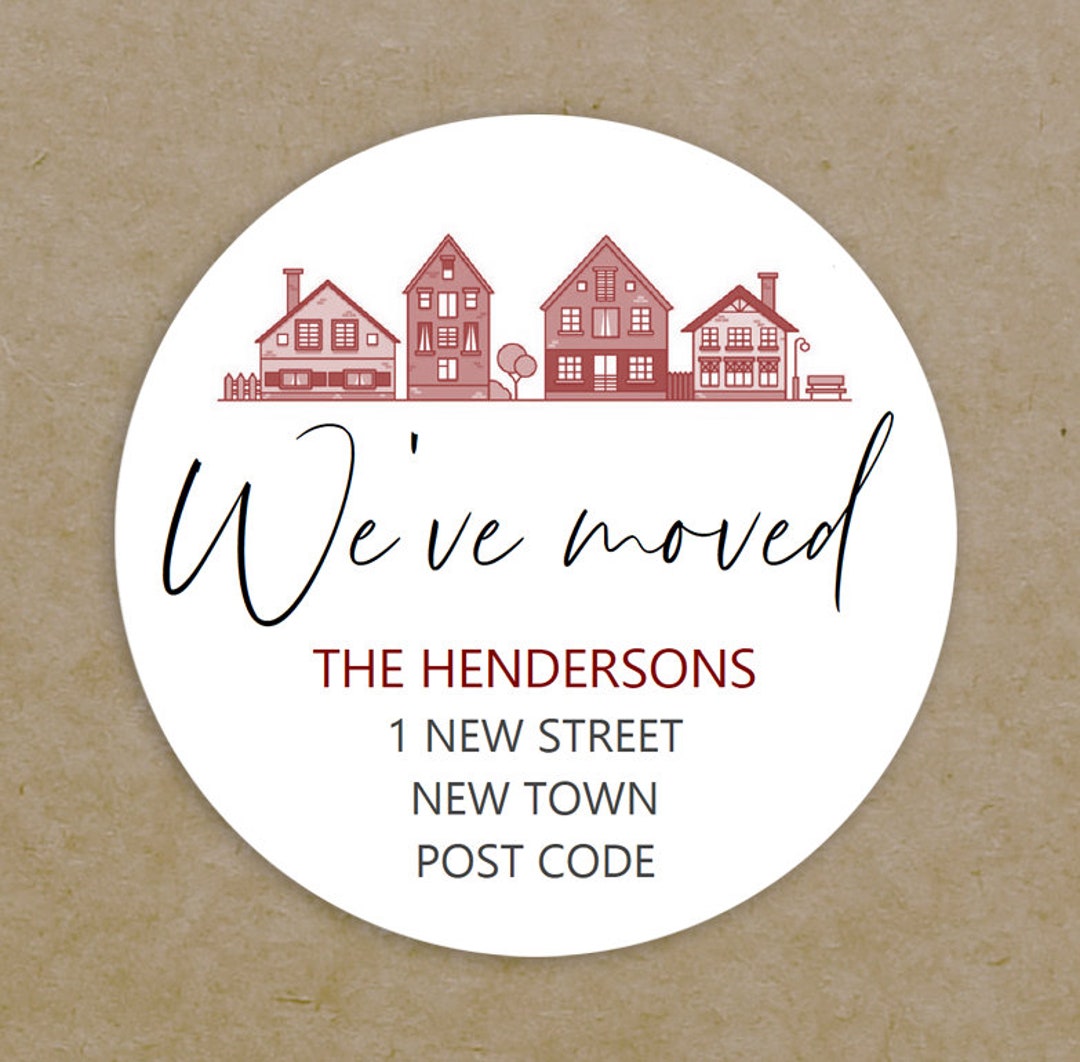 We've Moved Stickers, New Address Labels, Return Address, Address ...