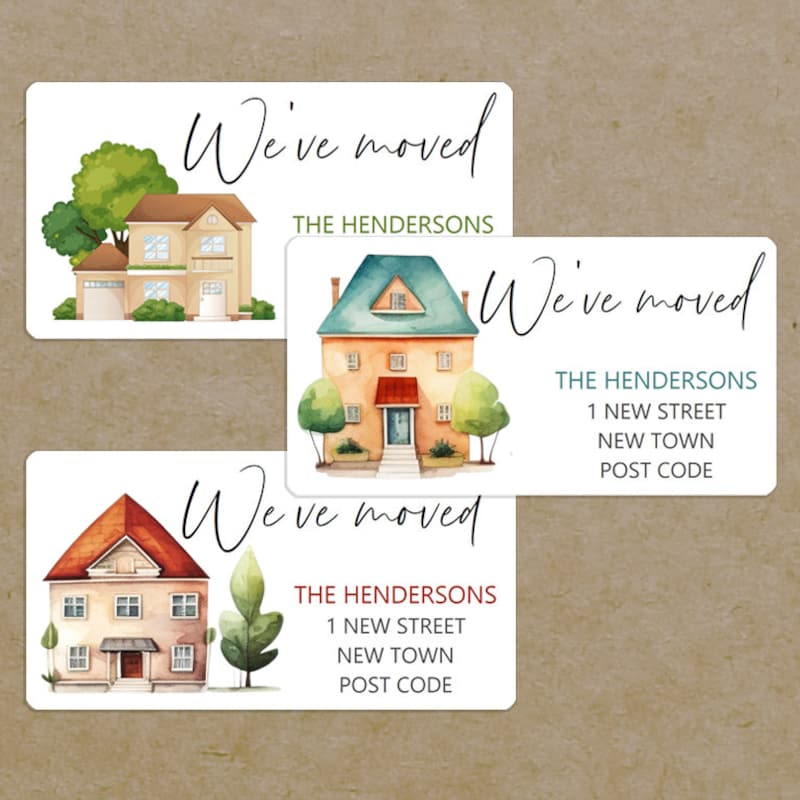 New Home Stickers Roll - Etsy