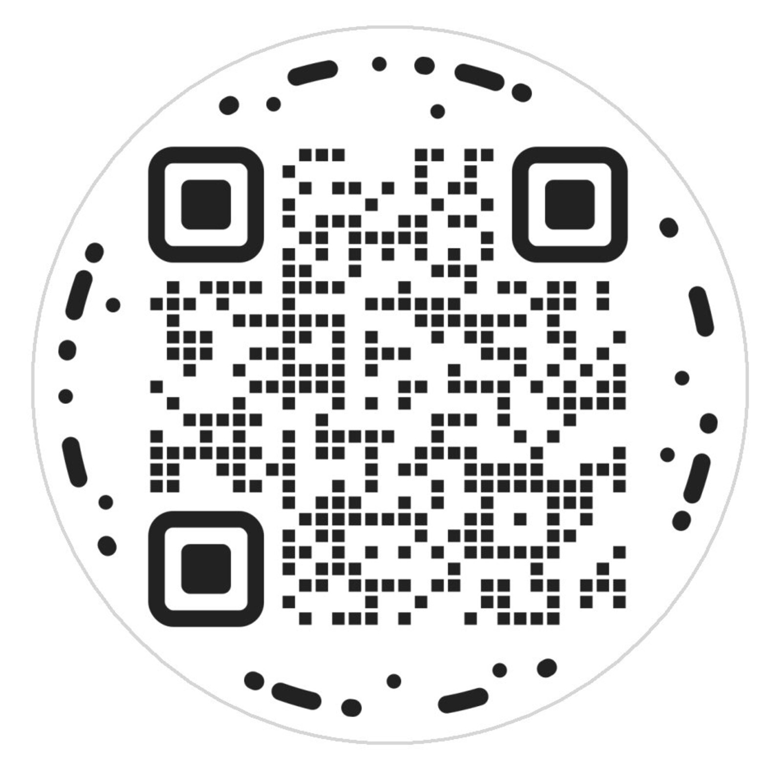 QR Code Circular Printed Stickers Sticky Round Colour Labels Size 37mm ...