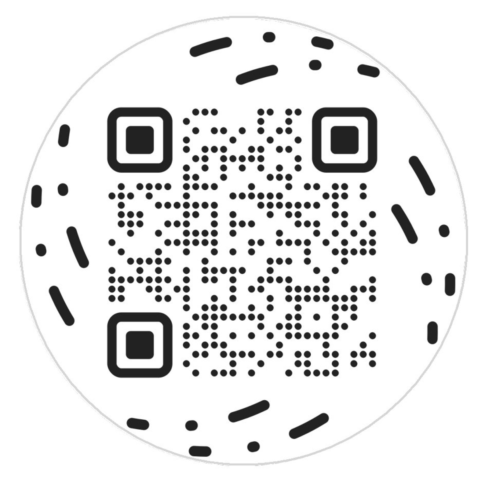 QR Code Circular Printed Stickers Sticky Round Colour Labels Size 37mm ...