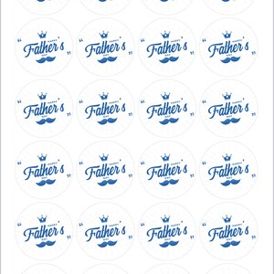 Happy Father's Day Circle Labels Printed Personalised Round Stickers - Etsy