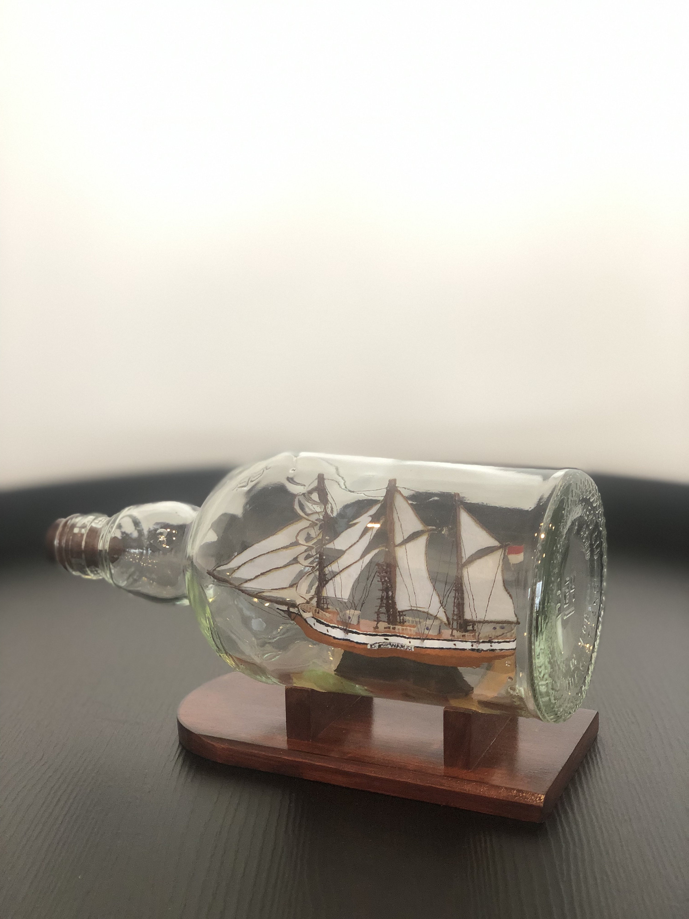 Vintage Handcrafted Ship in A Bottle Nautical Decor Collectible ...