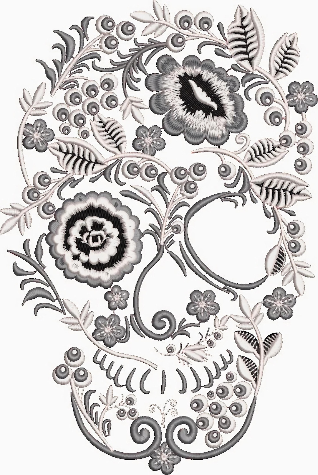 Skull Embroidery Design Halloween Embroidery Designs Skull Embroidery ...