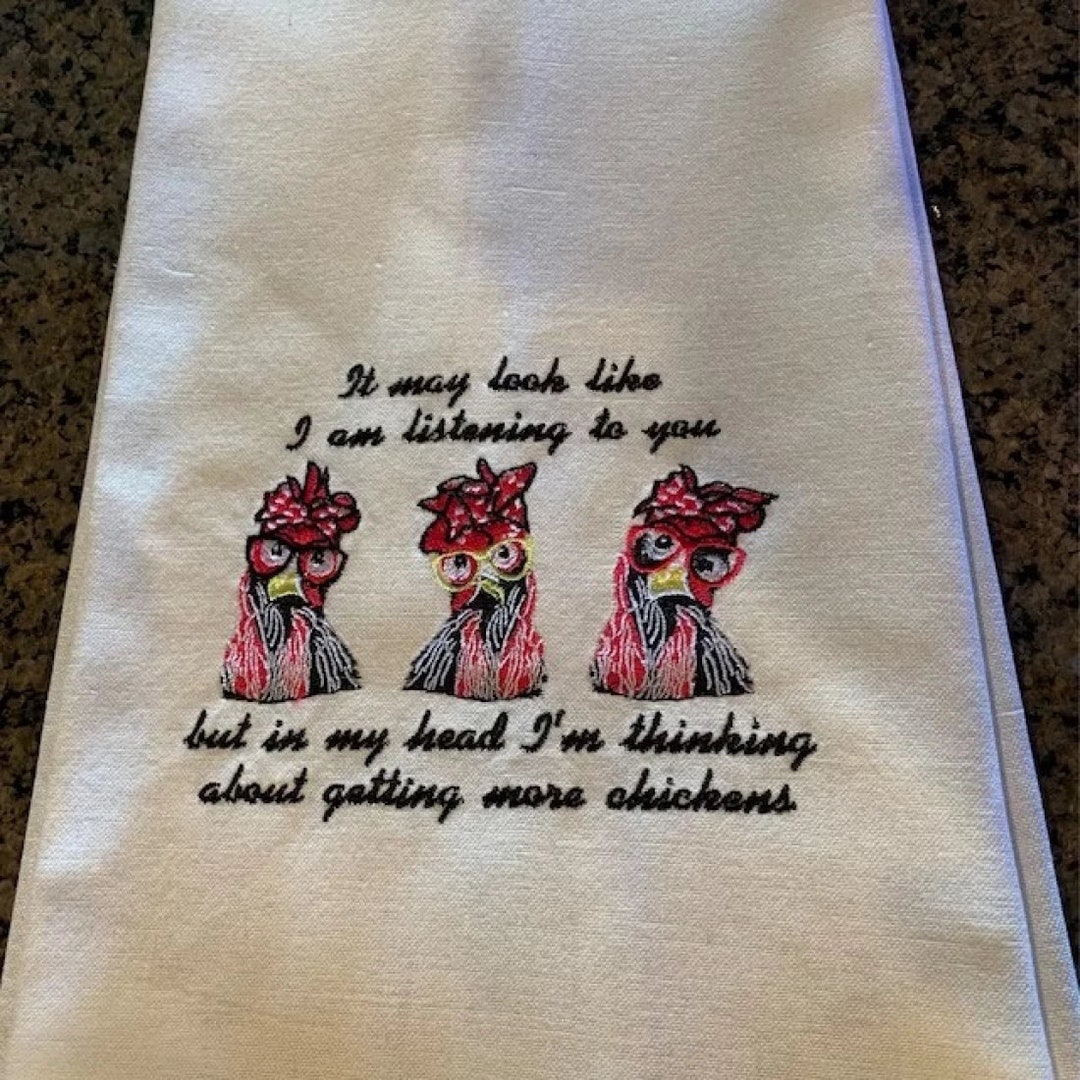 Chicken Embroidery Designs Cute Saying Chicken Embroidery Design Funny ...
