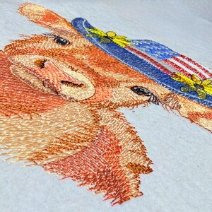 Patriotic Cow Embroidery Design Western Country Cow Machine Embroidery ...