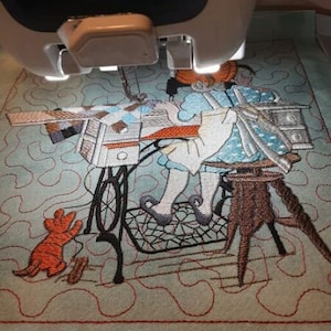 Girl Sewing Machine Embroidery Design Machine Embroidery Pattern Girl ...