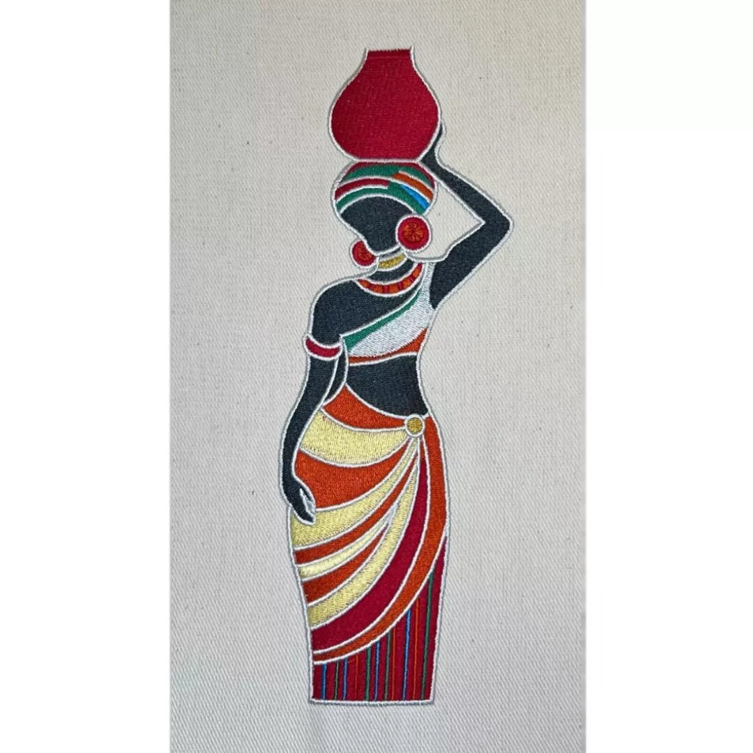 Rural Woman Embroidery Design Rural Woman Representation Machine ...