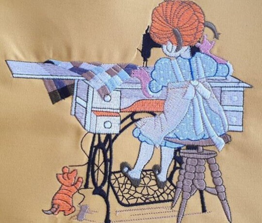 Girl Sewing Machine Embroidery Design Machine Embroidery Pattern Girl ...