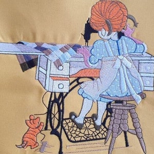Girl Sewing Machine Embroidery Design Machine Embroidery Pattern Girl ...