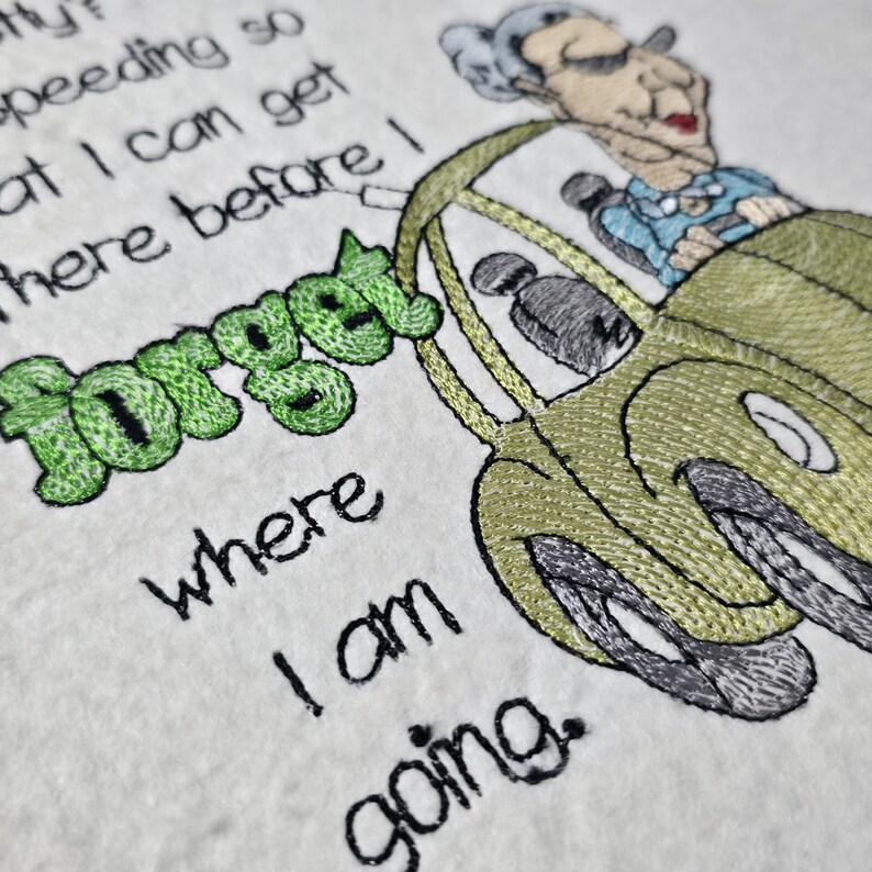 Aging Gracefully Embroidery Design Funny Grandma Quote Machine ...