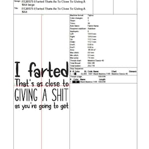 Funny Quote Embroidery Designs I Farted Embroidery Design Funny Fart ...