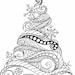 Zentangle Christmas Tree Embroidery Design Tree Embroidery Design ...