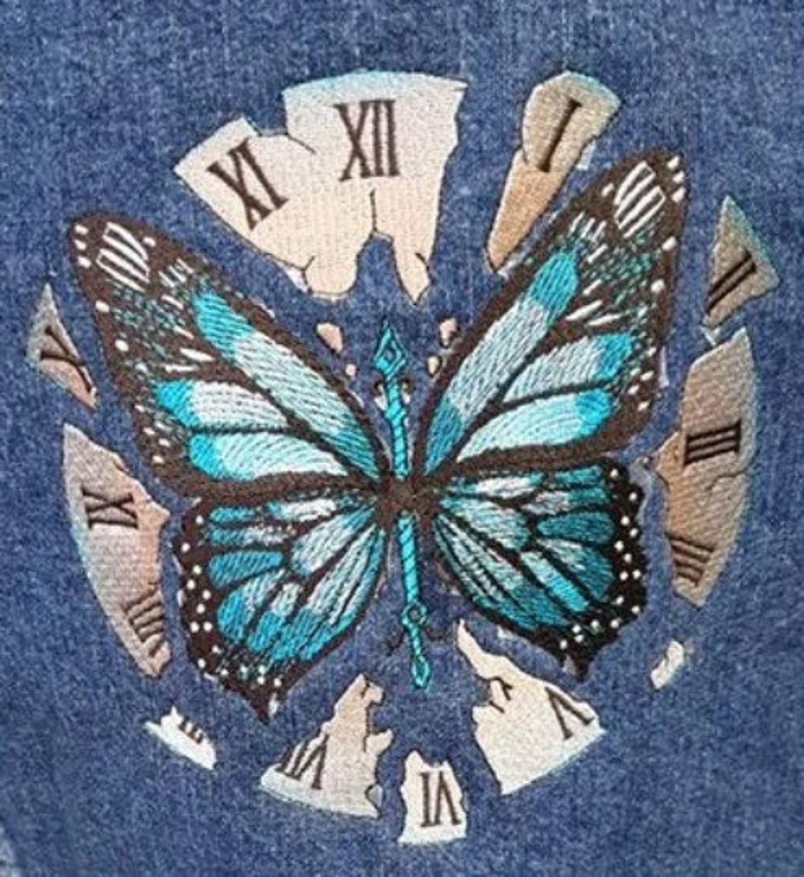 Clock Machine Embroidery Design Broken Clock Embroidery Design ...