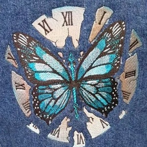 Clock Machine Embroidery Design Broken Clock Embroidery Design ...