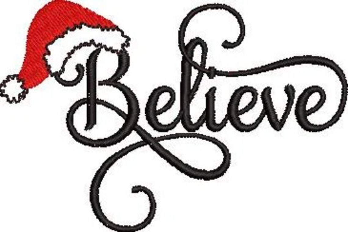 Believe Embroidery Design Believe Machine Embroidery Designs Christmas ...