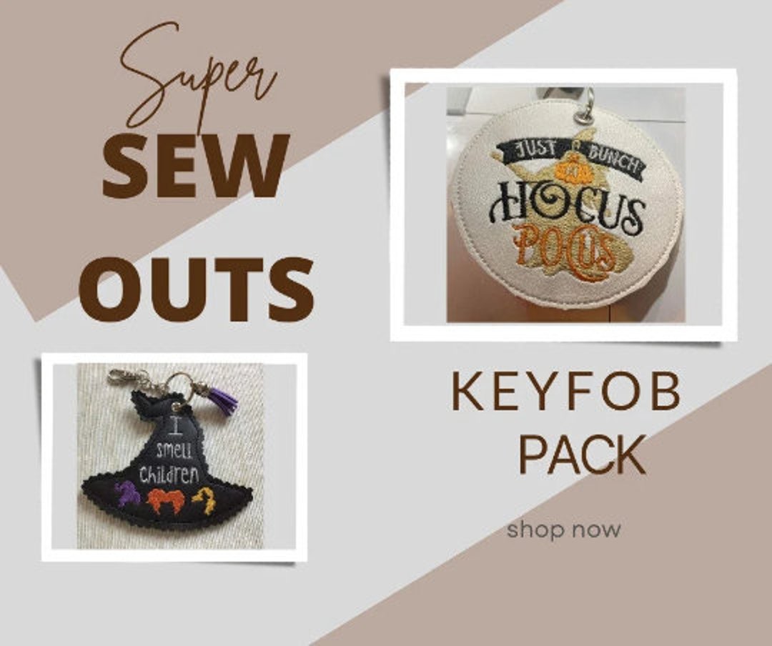 Hocus Pocus & Witch Hat Halloween Key Fob Pack Gift Idea Halloween ...