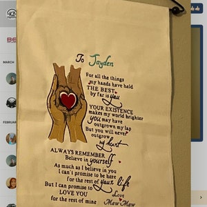 Granddaughter Poem Machine Embroidery Granddaughter Embroidery Designs ...