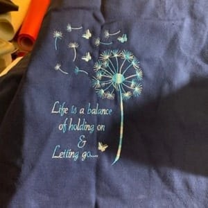 Life is A Balance Embroidery Pattern Life is A Balance of Holding and ...