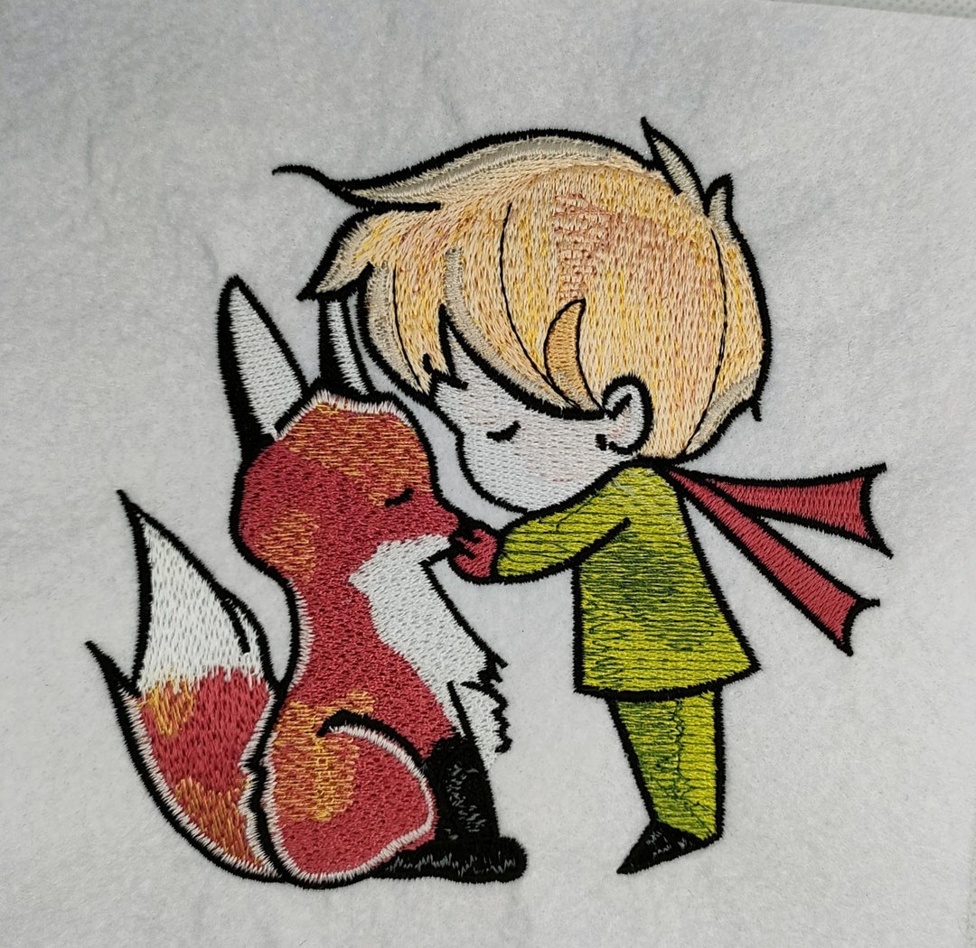The Little Prince & Fox Machine Embroidery Design Fox Embroidery Design ...