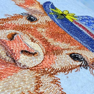 Patriotic Cow Embroidery Design Western Country Cow Machine Embroidery ...