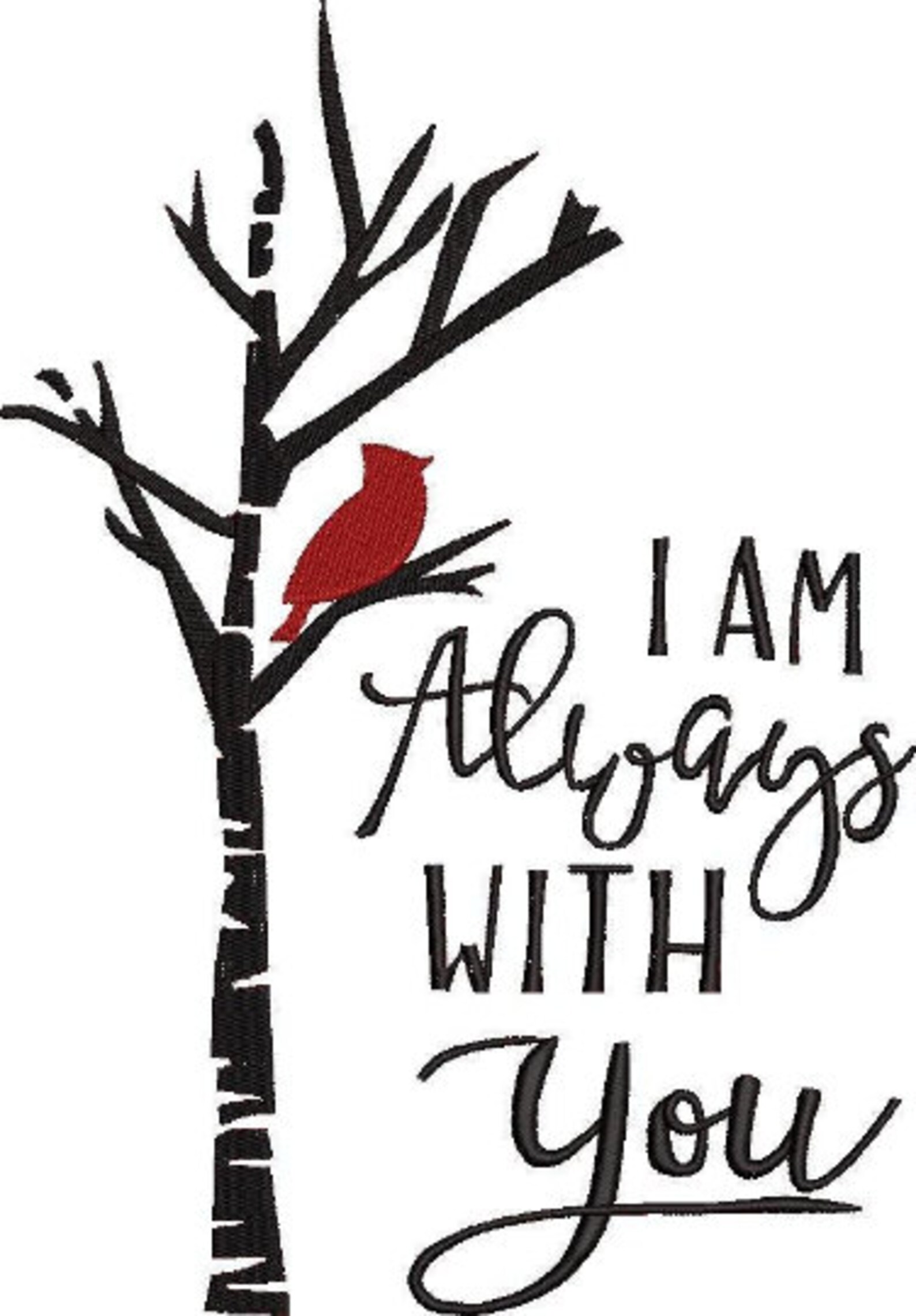 Cardinal Embroidery Design Cardinal Memorial Embroidery - Etsy