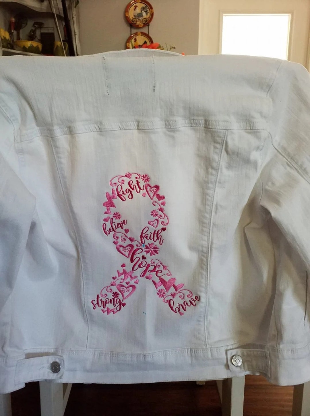 Cancer Ribbon Embroidery Design Cancer Sign Embroidery Design Breast ...