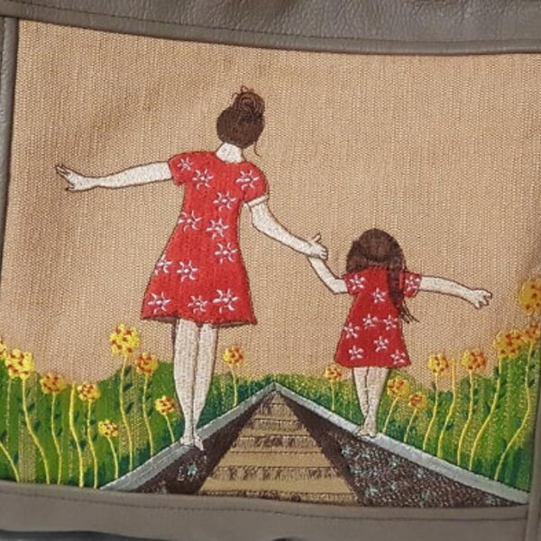 Embroidery Mum and Daughter - Etsy