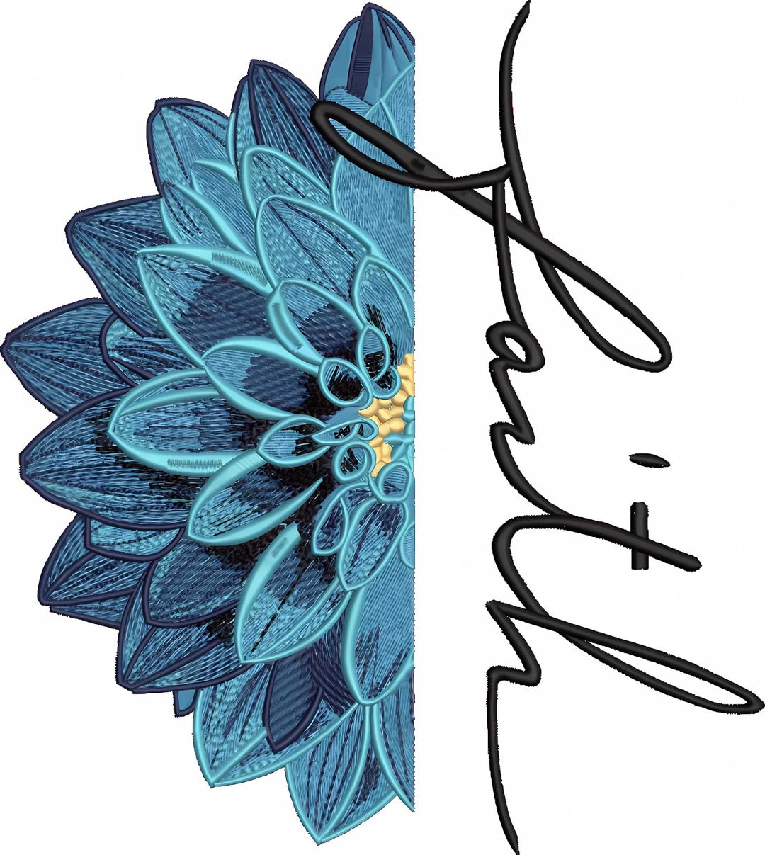 Faith Embroidery Design Flower Embroidery Design Embroidery Faith Quote ...