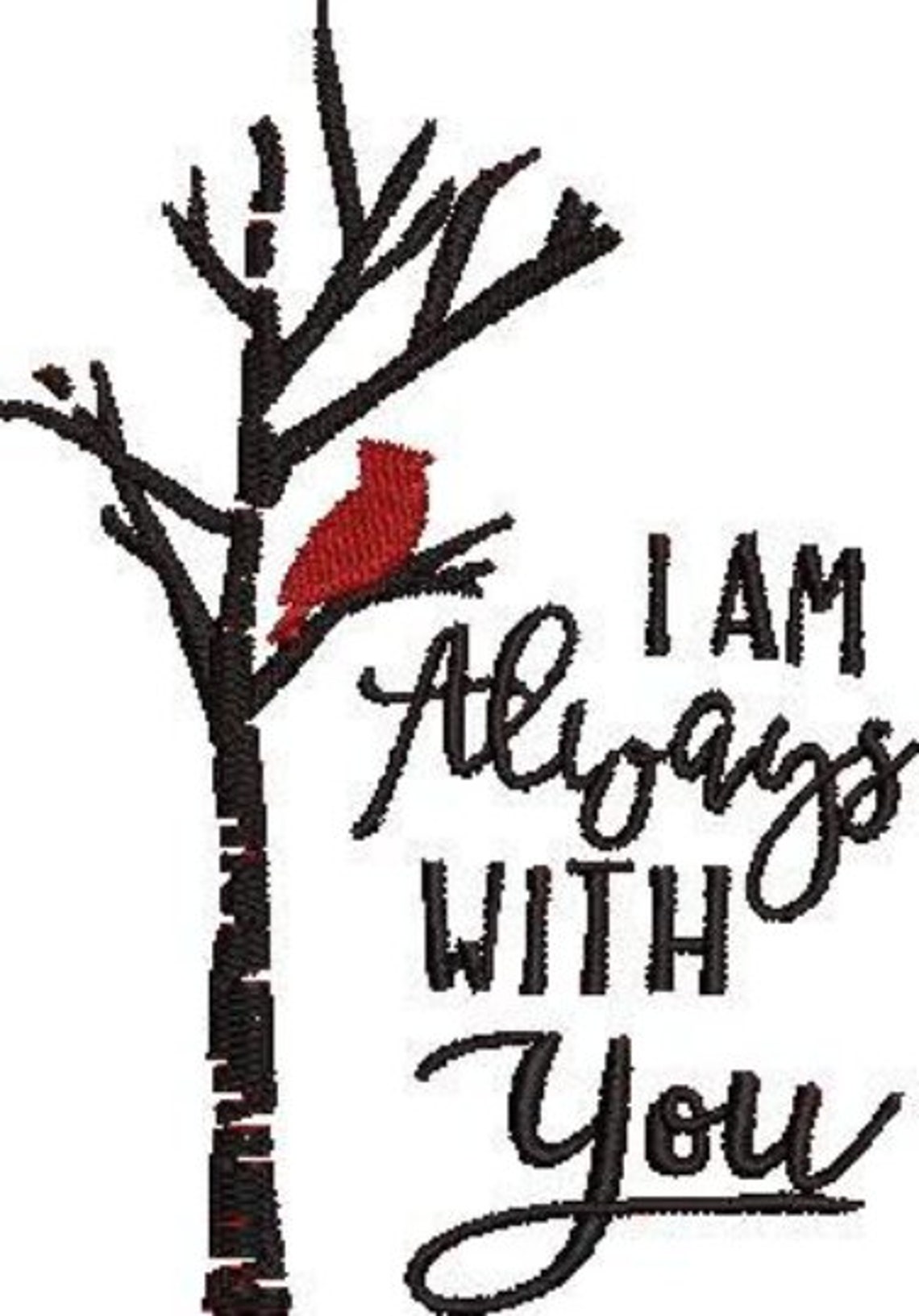 Cardinal Embroidery Design Cardinal Memorial Embroidery - Etsy