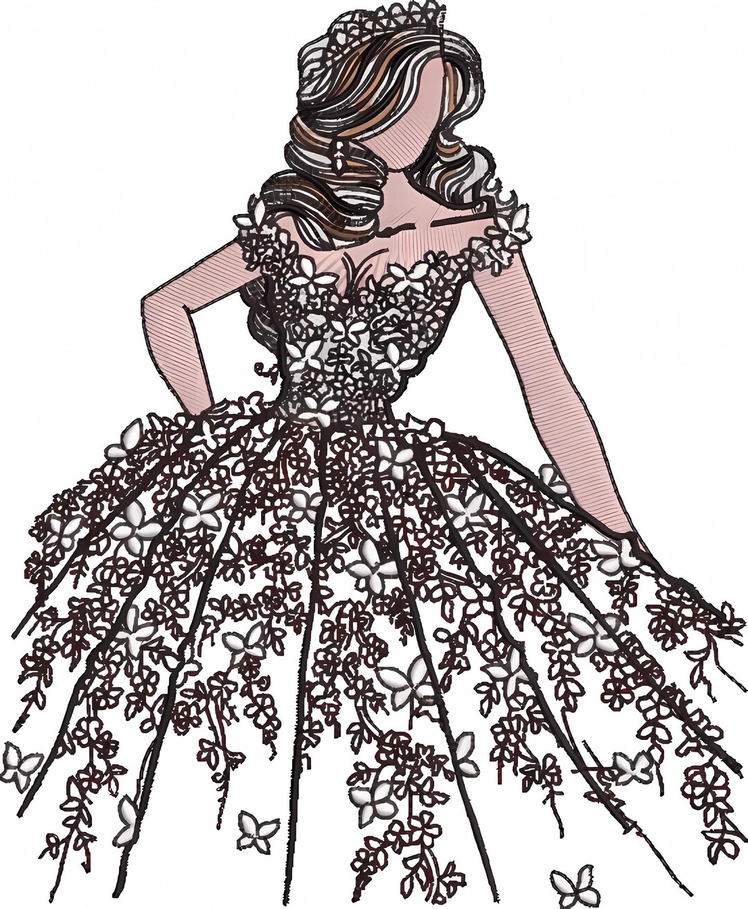 Bridal Dress Embroidery Design Beautiful Dress Embroidery Design Bridal ...