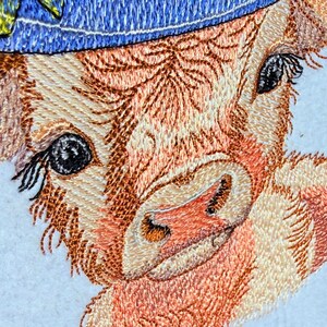 Patriotic Cow Embroidery Design Western Country Cow Machine Embroidery ...